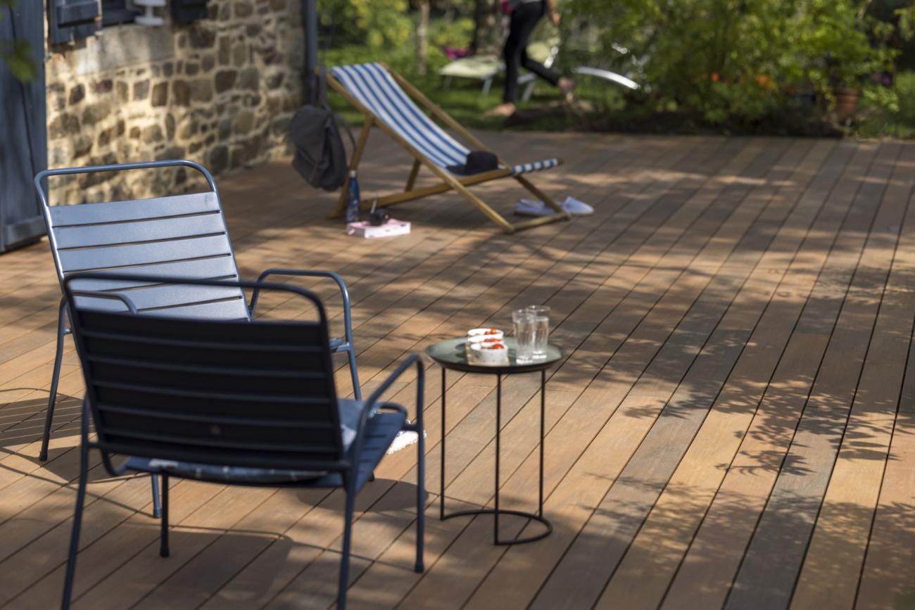 Terrasse Bois Exotique Composite Teinte Ipé